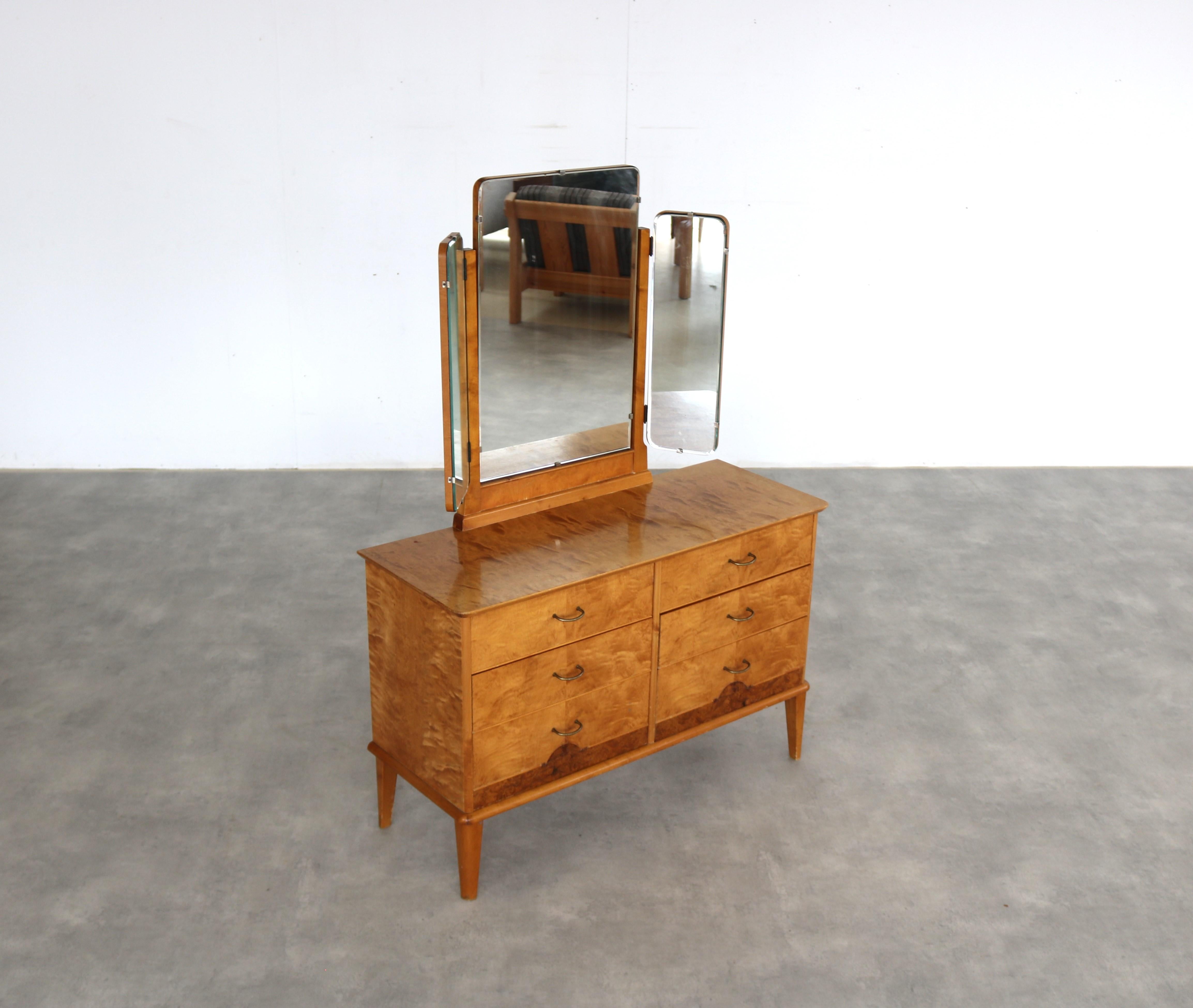 vintage dressing table cupboard 70's Swedish period 60's design unkno ...