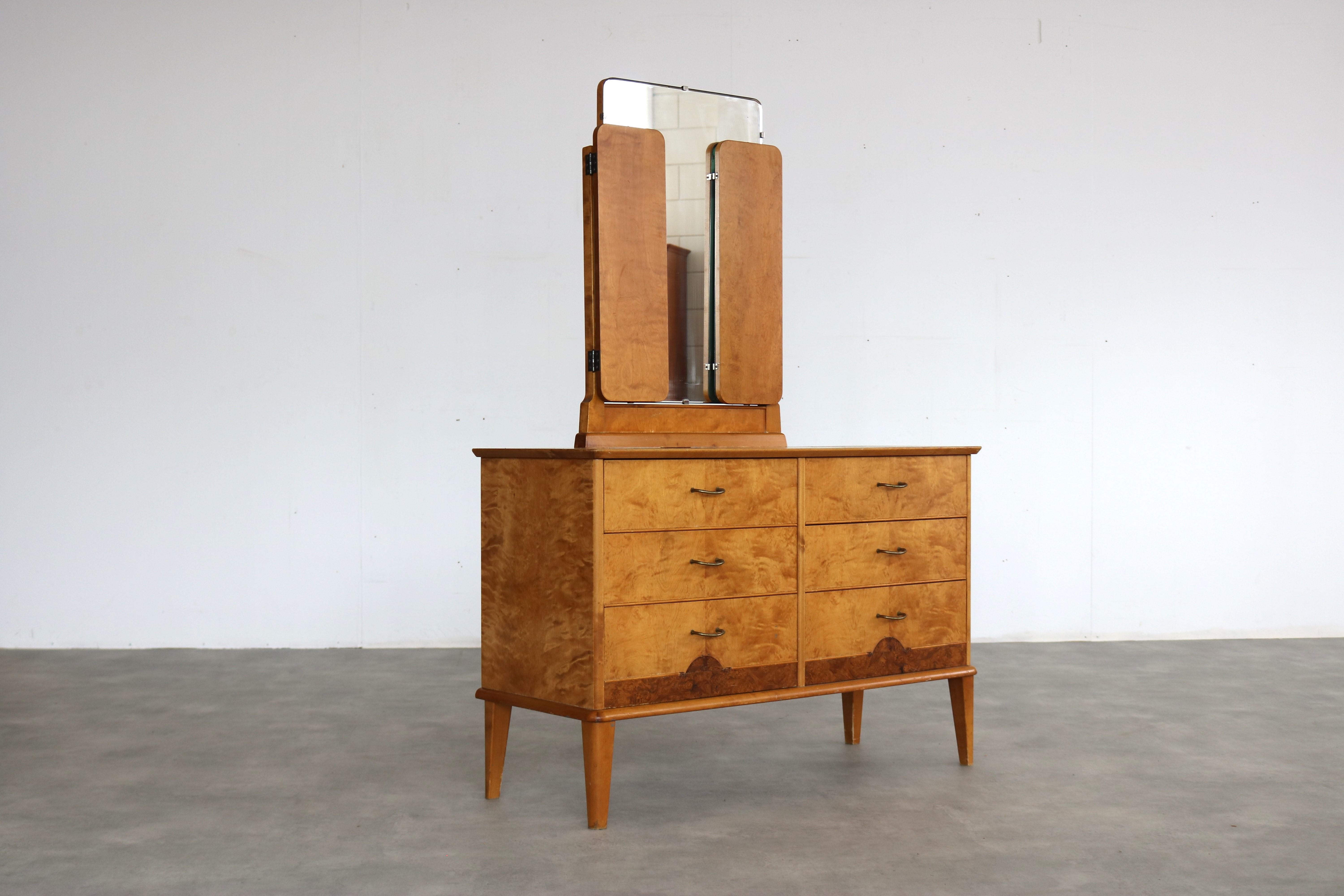 vintage dressing table cupboard 70's Swedish period 60's design unkno ...