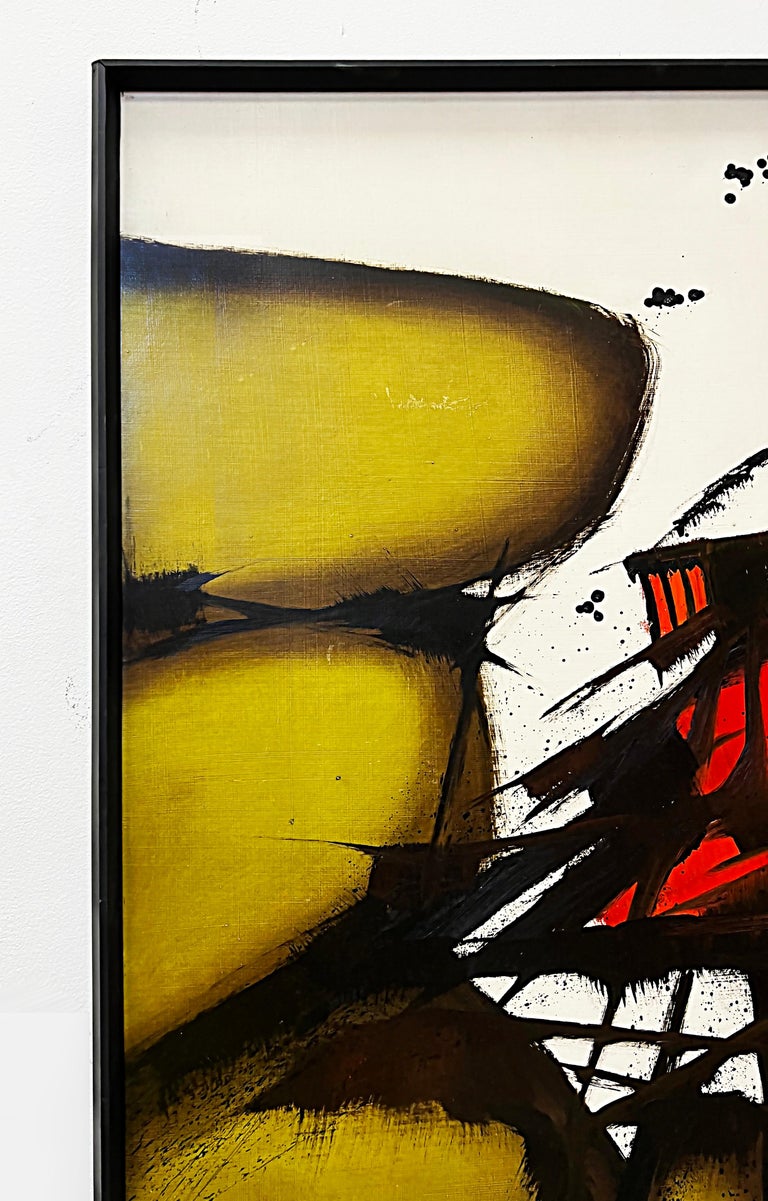 Vintage Duane Albert Armstrong Abstract Oil Painting, 1966 For Sale at ...