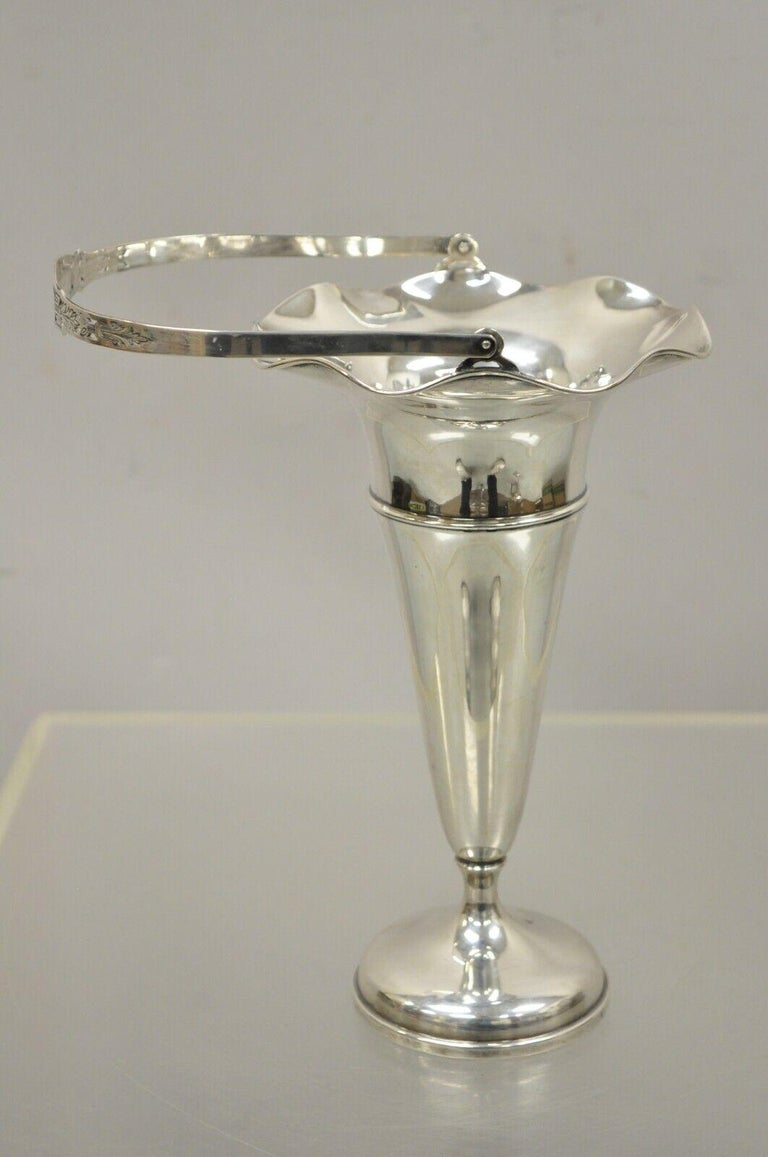 Vintage Dulin and Martin Weighted Sterling Silver Fluted Trumpet Vase ...
