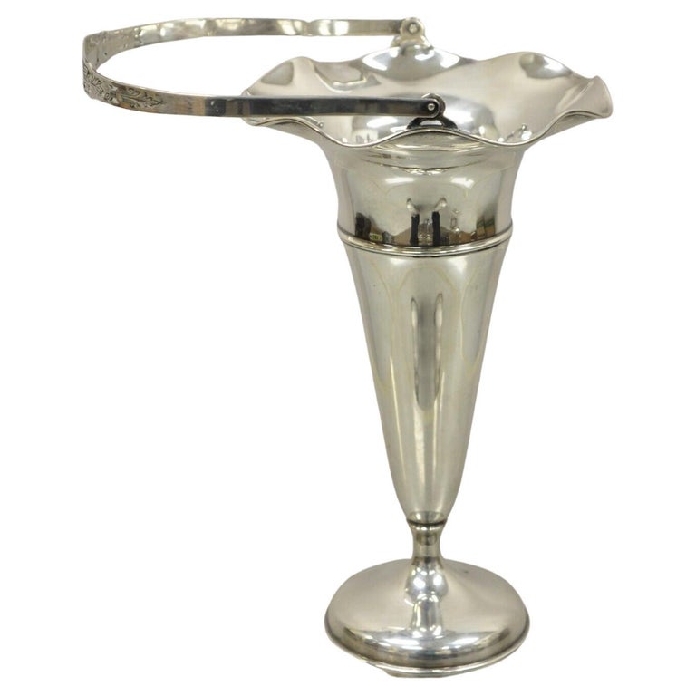 Vintage Dulin and Martin Weighted Sterling Silver Fluted Trumpet Vase ...