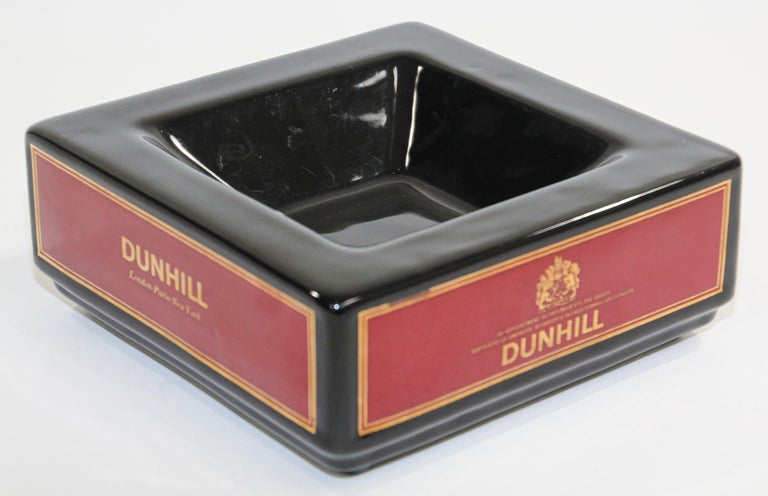 Vintage Dunhil Cigar Ashtray England Black and Red, Collectible at 1stDibs