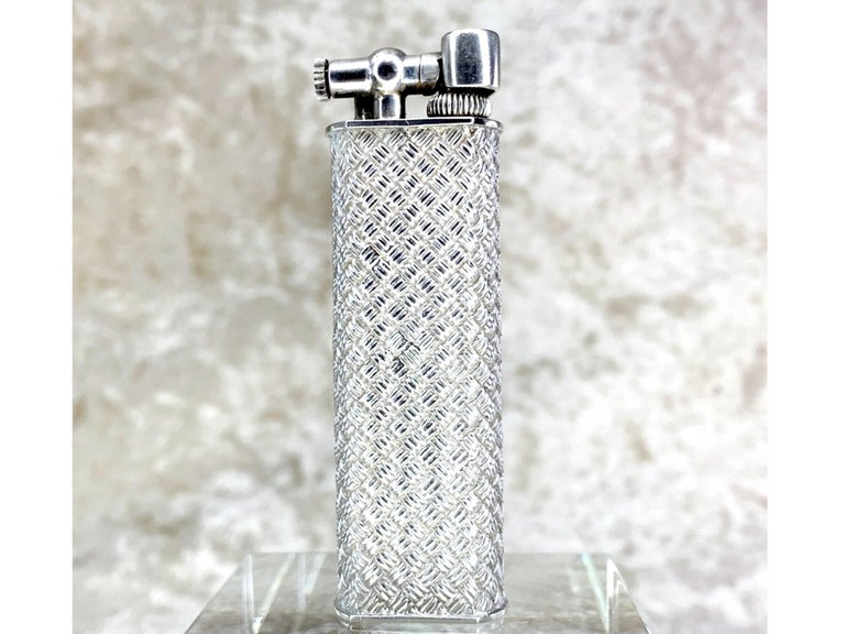 Vintage Dunhill circa 1960s Solid Silver Mesh Paris Lighter For Sale at ...
