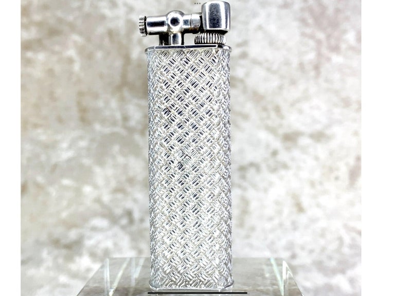 Vintage Dunhill circa 1960s Solid Silver Mesh Paris Lighter For Sale at ...