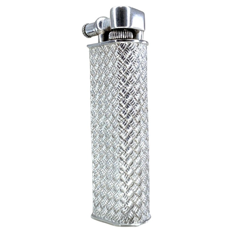 Vintage Dunhill circa 1960s Solid Silver Mesh Paris Lighter For Sale at ...