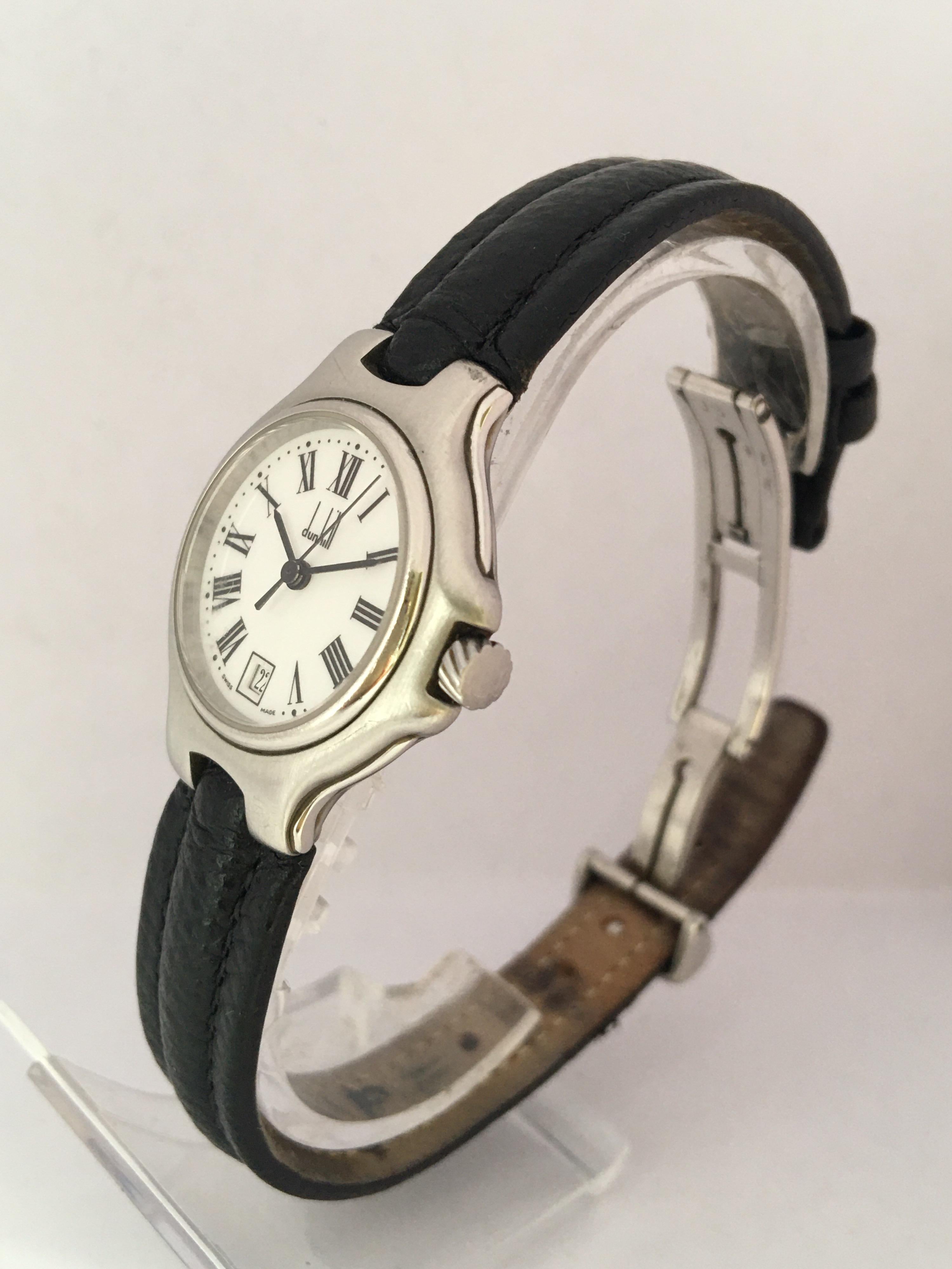 Vintage Dunhill Stainless Steel Ladies Wristwatch For Sale at 1stDibs ...