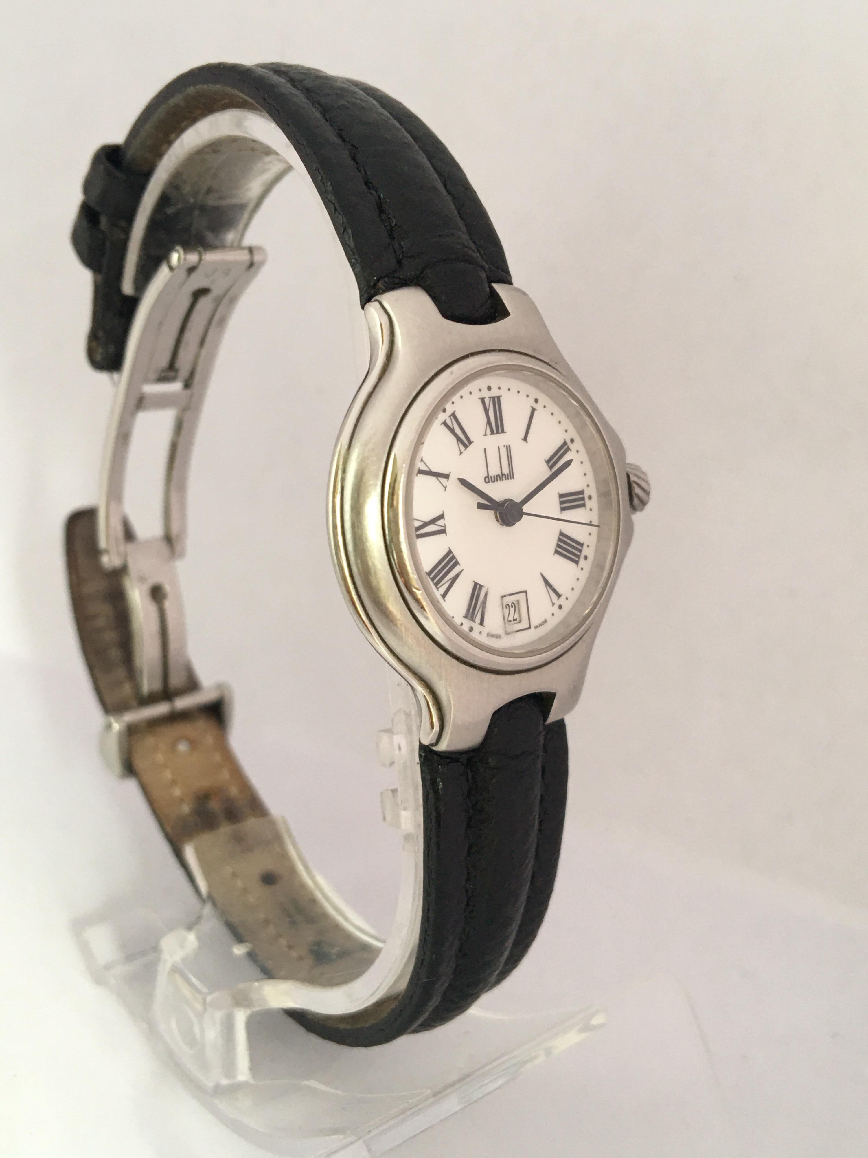 Vintage Dunhill Stainless Steel Ladies Wristwatch For Sale at 1stDibs ...