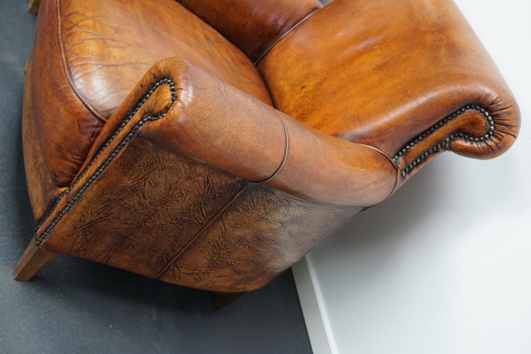 Vintage Dutch Cognac Colored Leather Club Chair, Set of 2 at 1stDibs ...