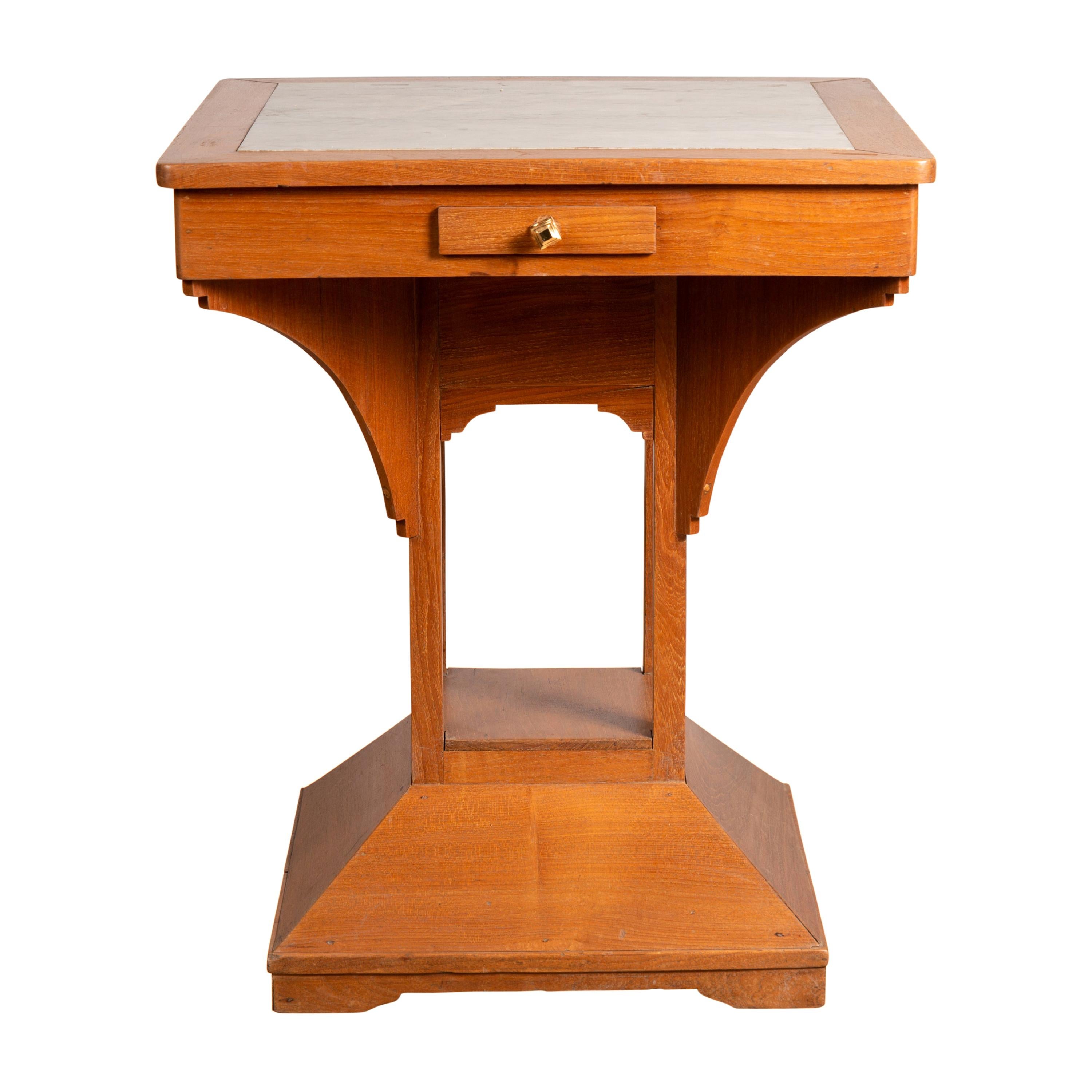 Dutch Colonial 17th Century Ebony Center Table with Marble Top For Sale ...