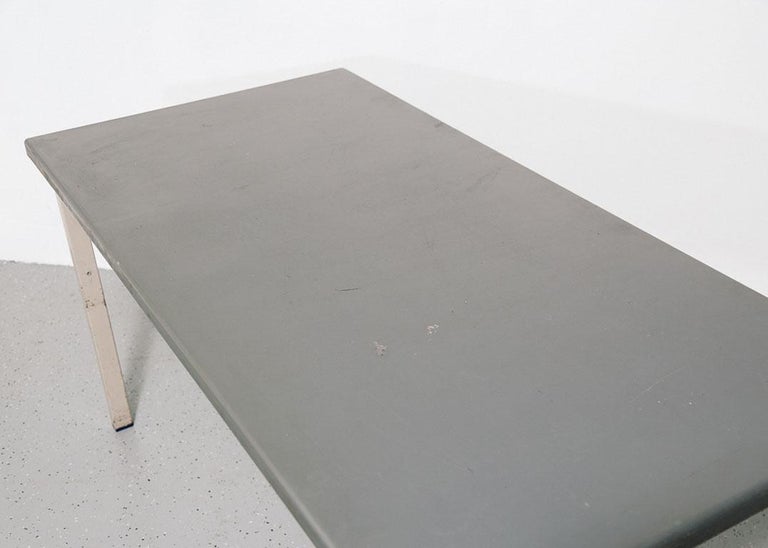 Vintage Dutch Linoleum Top Industrial Dining Table at 1stDibs