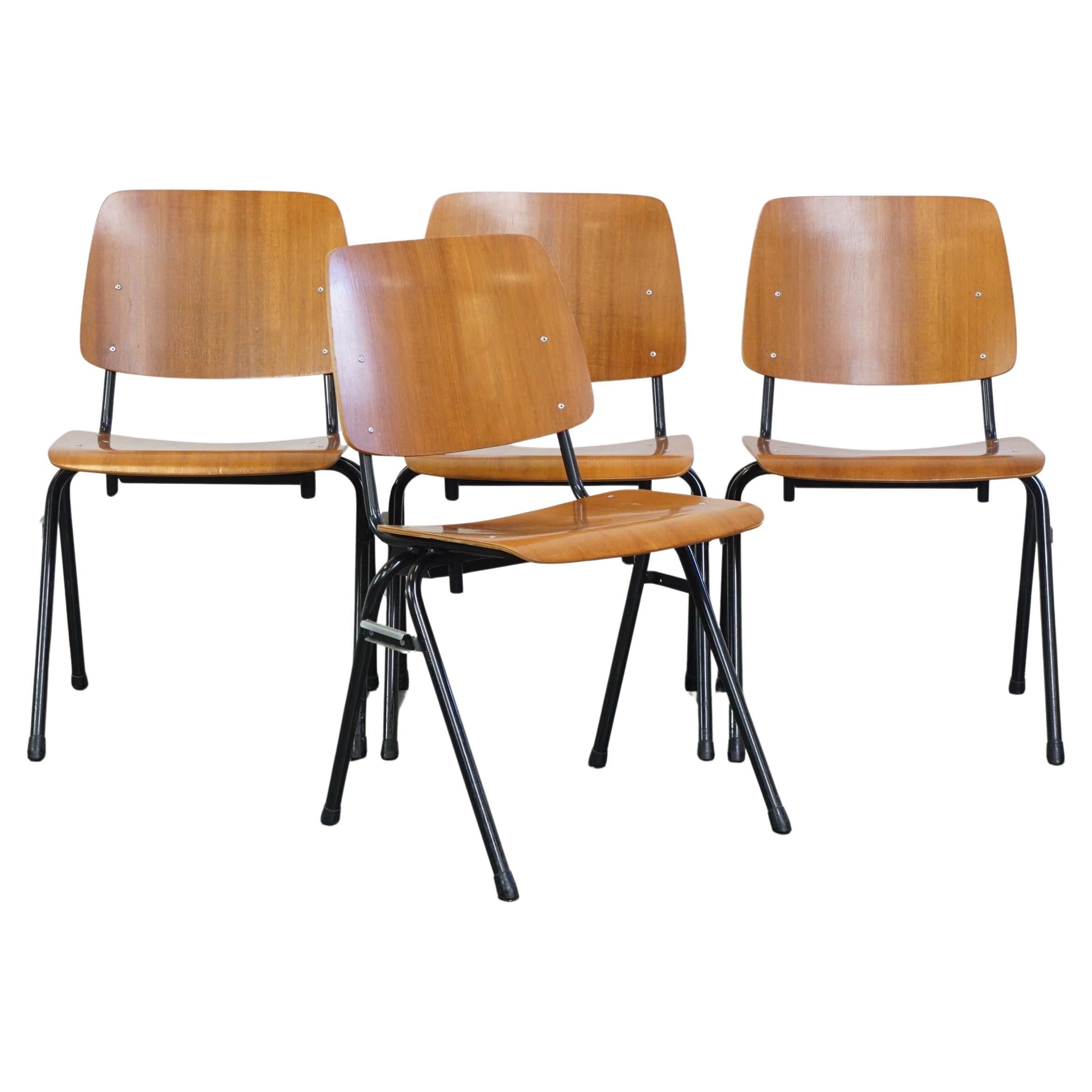 Set of 2 vintage Dutch Marko dining room chairs For Sale at 1stDibs