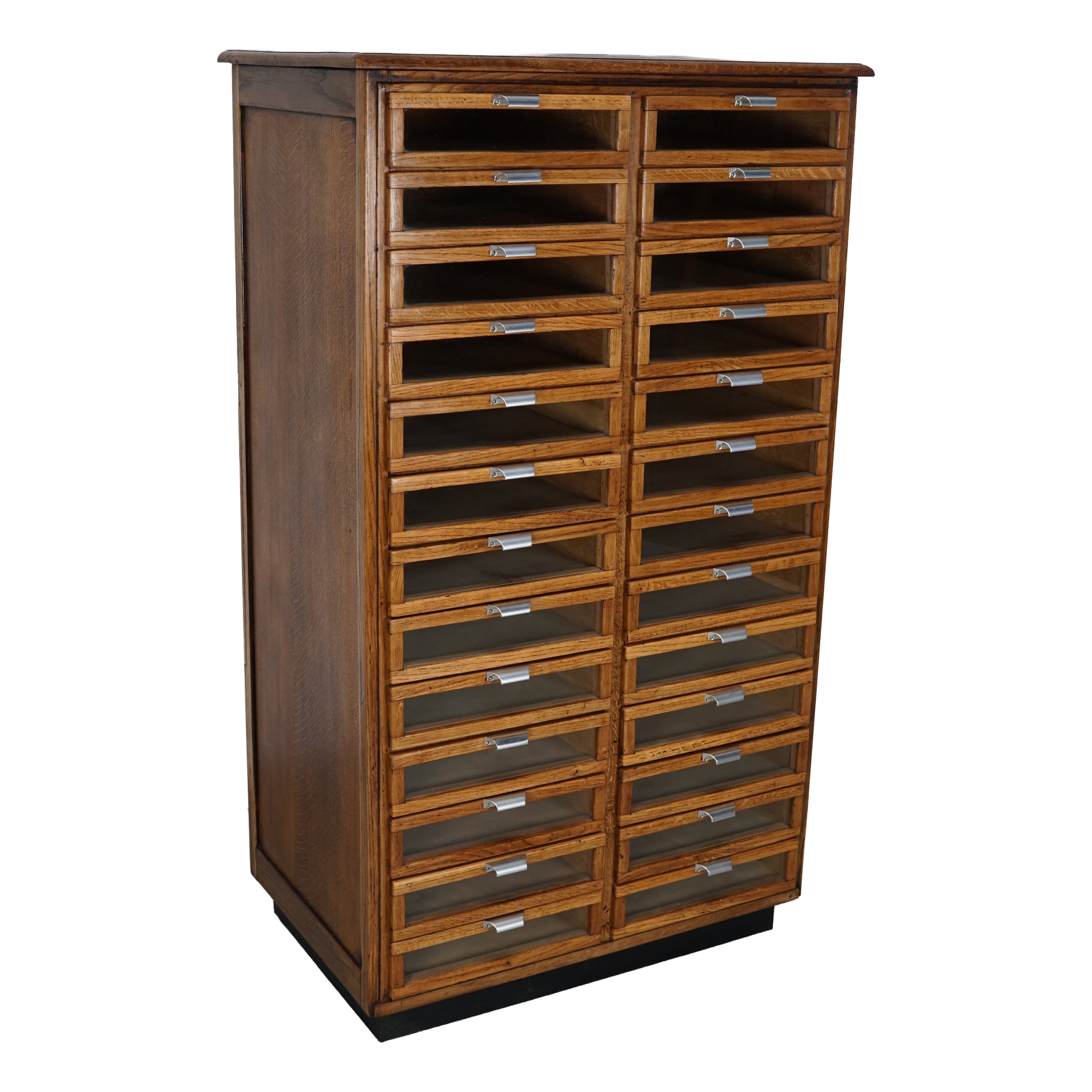 Vintage Dutch Oak Haberdashery Shop Cabinet / Vitrine, 1930s For Sale ...