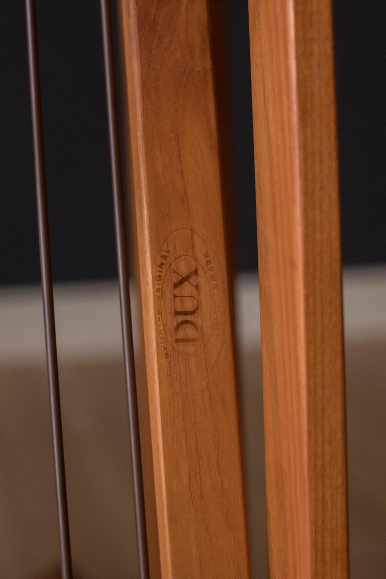Vintage Dux Teak and Cane 532-A Rocking Chair by Hans Olsen for Juul ...