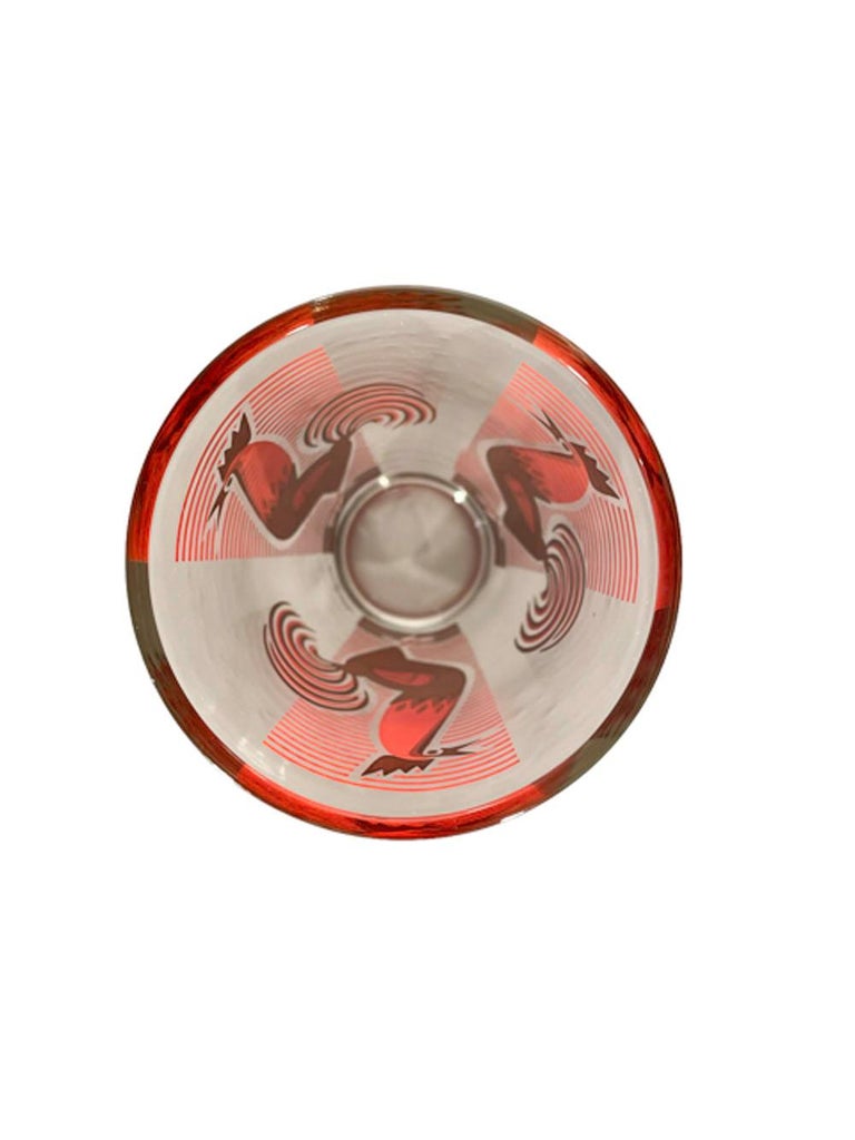 Vintage Dyball Rooster Cocktail Shaker in Brown and Orange Enamel For ...