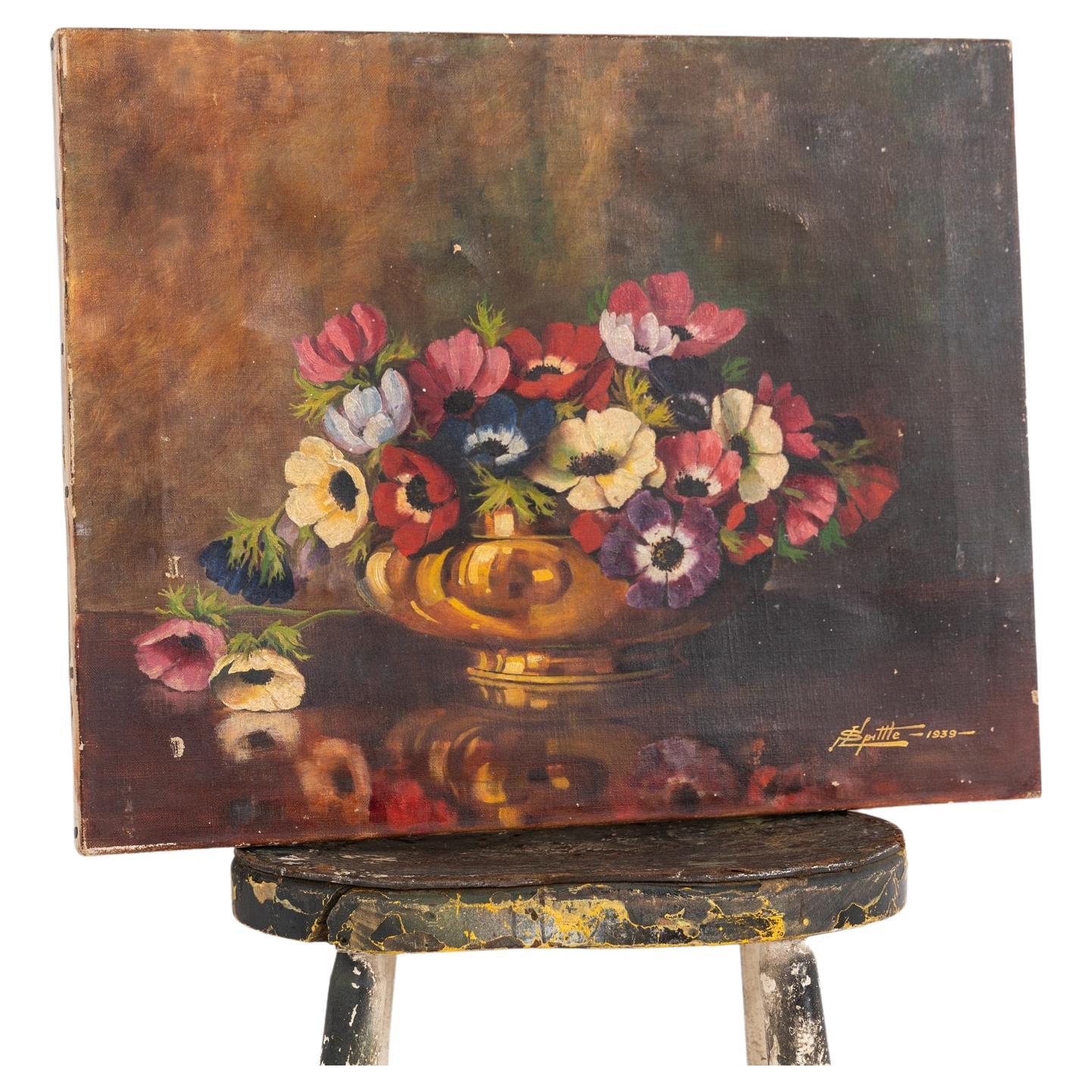 French school, early 20th century oil on canvas, "Still Life with Pheasants" For Sale at 1stDibs