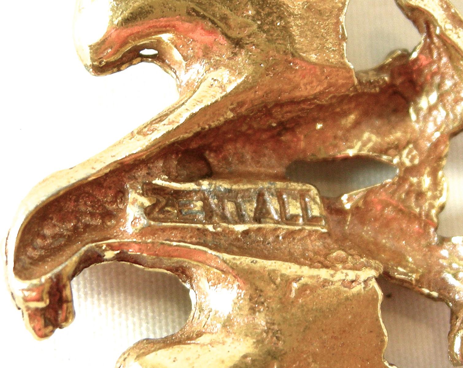Vintage Early 40s Signed Zentall Eagle Brooch For Sale at 1stDibs ...