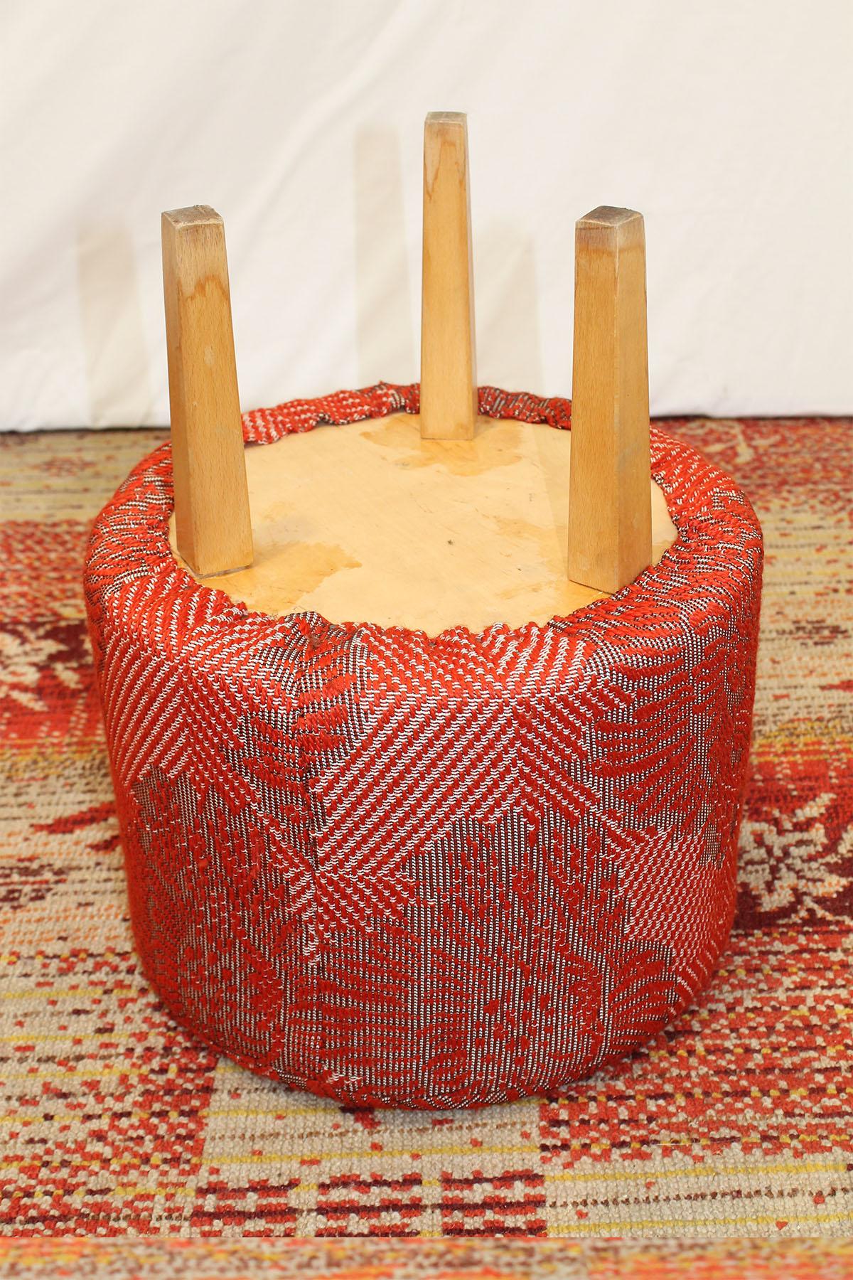 Vintage Eastern Bloc Pouffe from 1970s, Czechoslovakia For Sale at 1stDibs