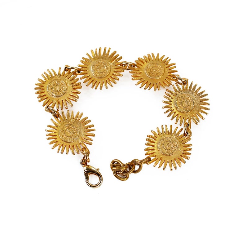 Vintage Edouard Rambaud Gold and Pink Crystal Bracelet Circa 1980s For ...
