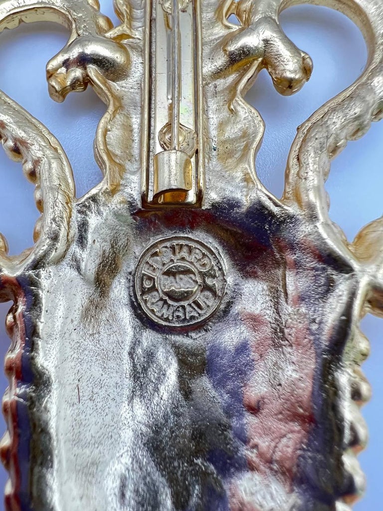 Vintage Edouard Rambaud Gold Tone Amphora Brooch Pin, 1970s For Sale at ...