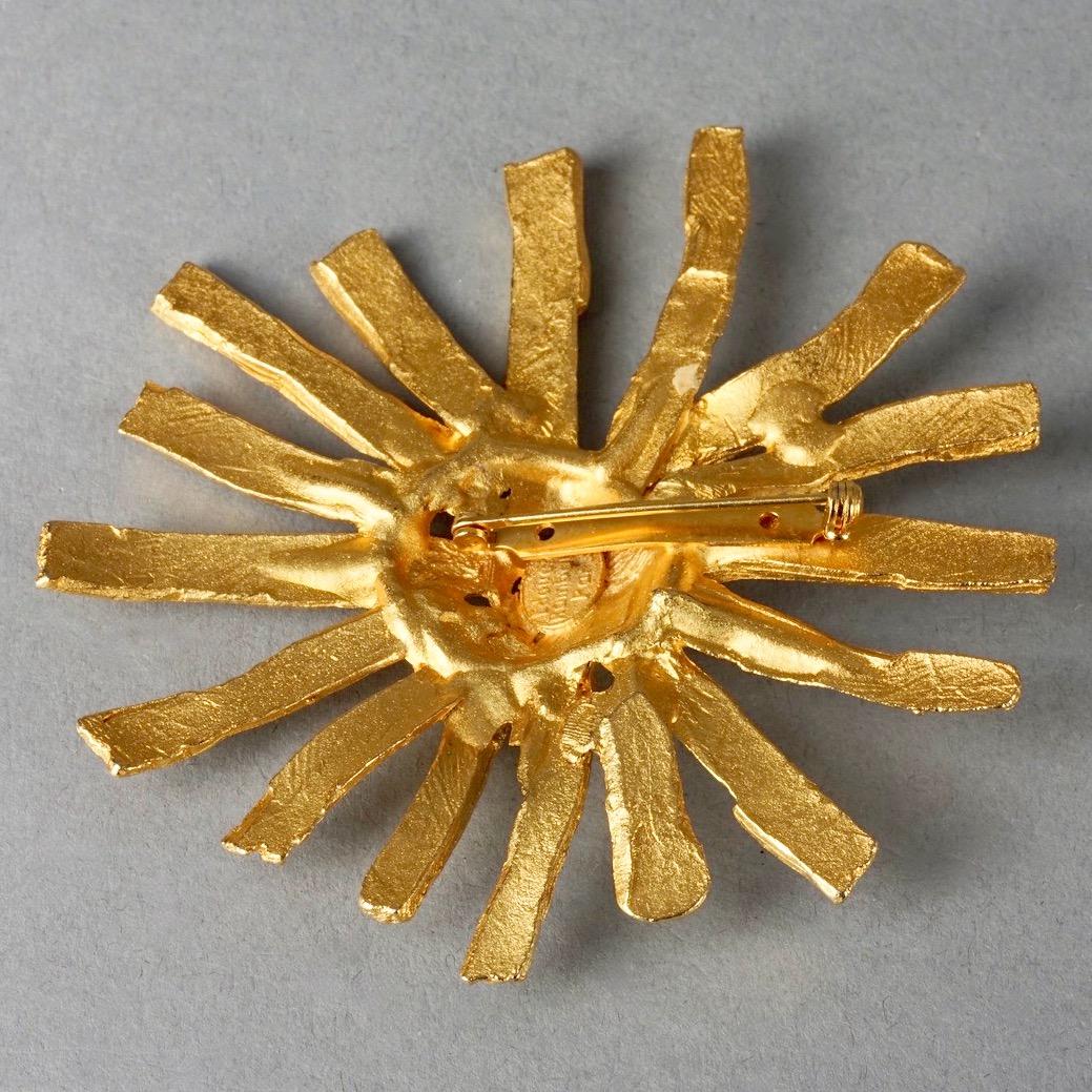 Vintage EDOUARD RAMBAUD Sunburst Textured Brooch For Sale at 1stDibs ...