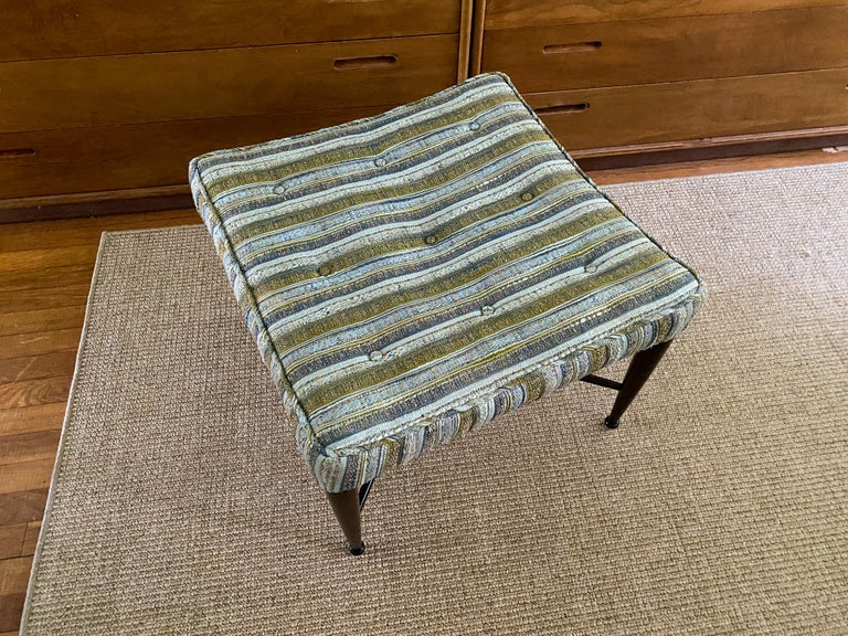 Vintage Edward Wormley for Dunbar Mahogany X-Stretcher Thebes Bench For ...