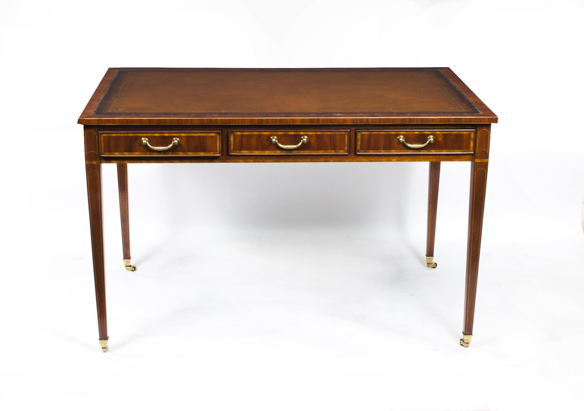 Vintage Edwardian Revival Library Writing Table 20th C at 1stDibs