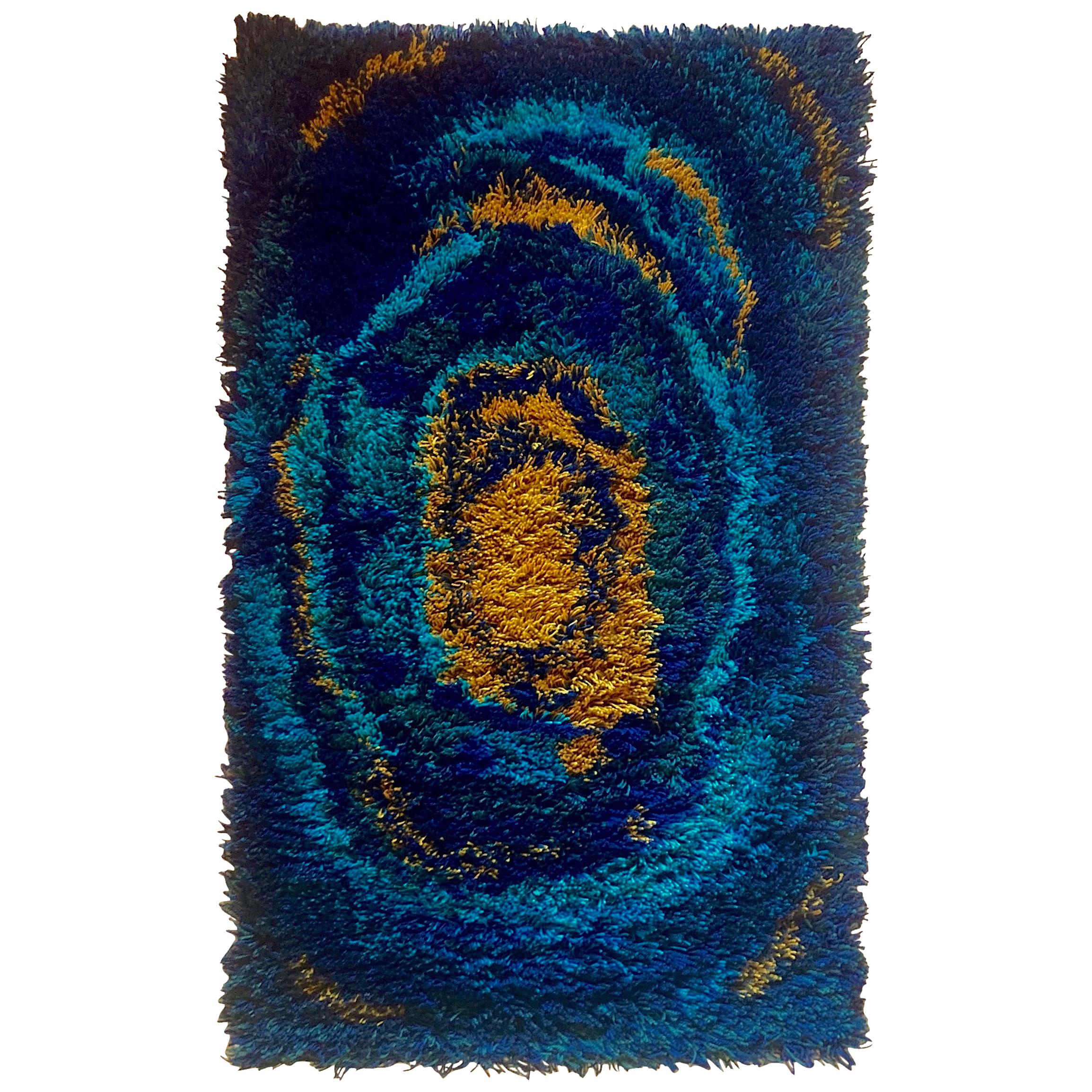 Danish Modern Rya Shag Rug at 1stDibs