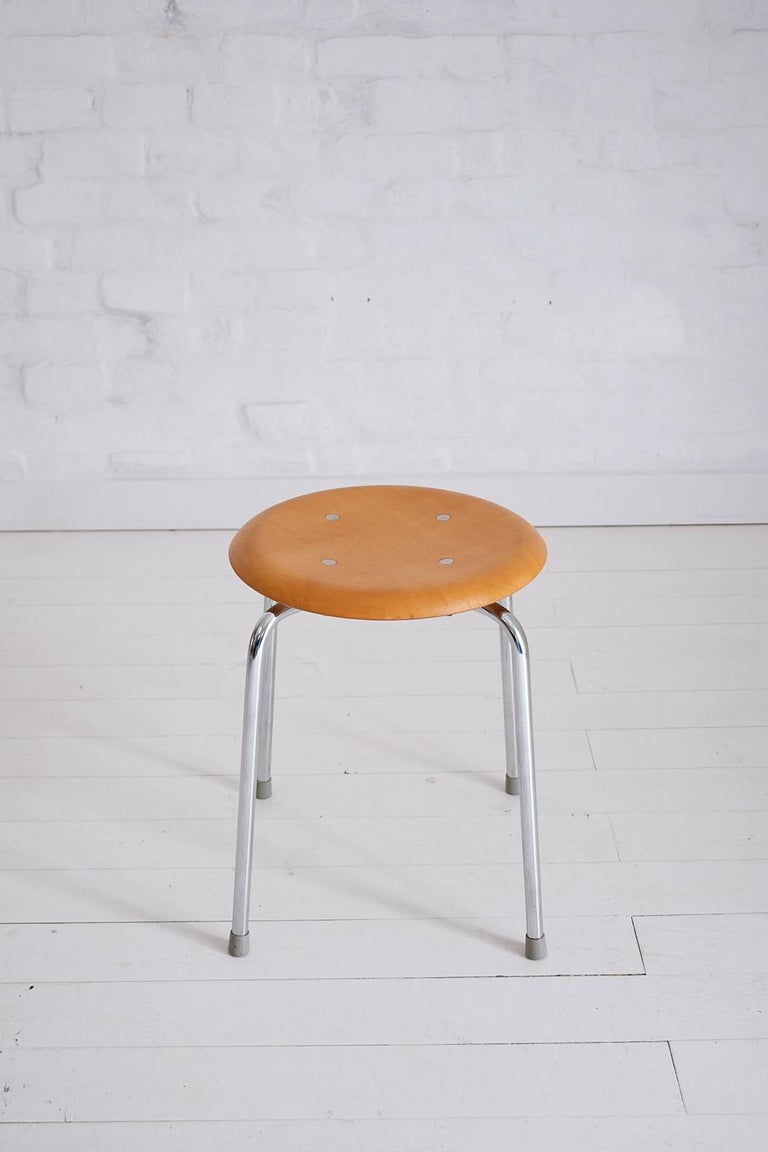 Vintage Egon Eiermann Stackable SE 38 Stool by Wilde+Spieth, Germany ...