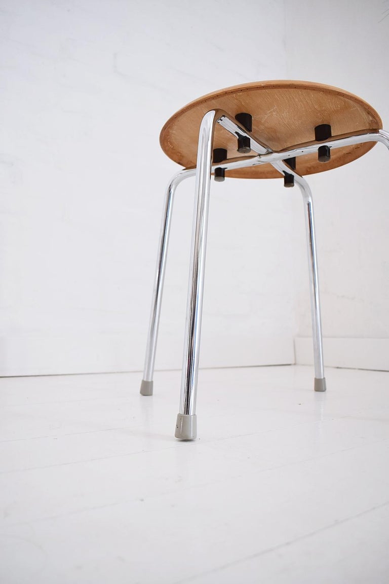 Vintage Egon Eiermann Stackable SE 38 Stool by Wilde+Spieth, Germany ...