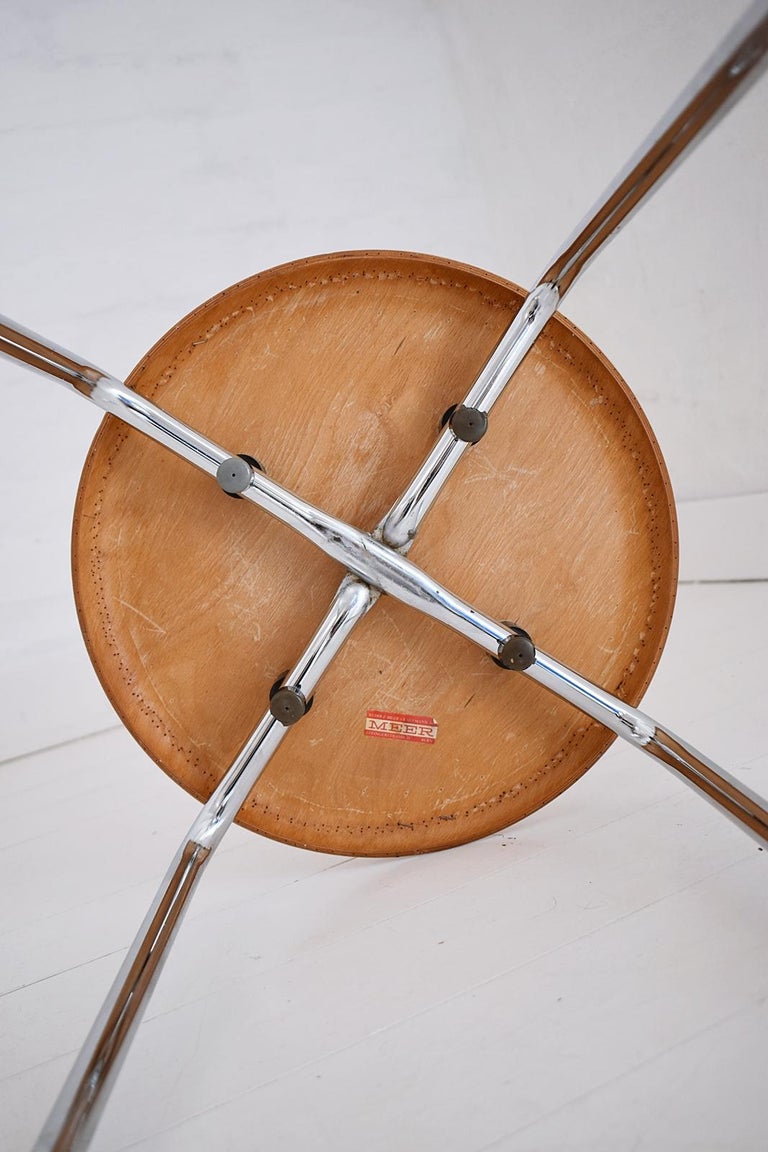 Vintage Egon Eiermann Stackable SE 38 Stool by Wilde+Spieth, Germany ...