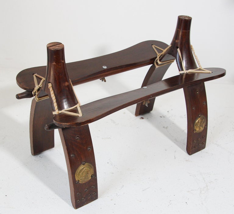 Vintage Egyptian Camel Saddle Stool For Sale at 1stDibs