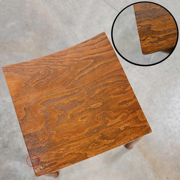 Vintage Egyptian Revival Handmade Wood Thebes Stool For Sale at 1stDibs