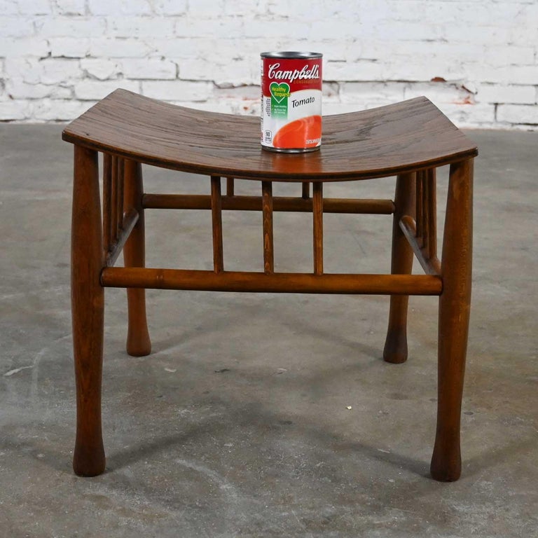 Vintage Egyptian Revival Handmade Wood Thebes Stool For Sale at 1stDibs