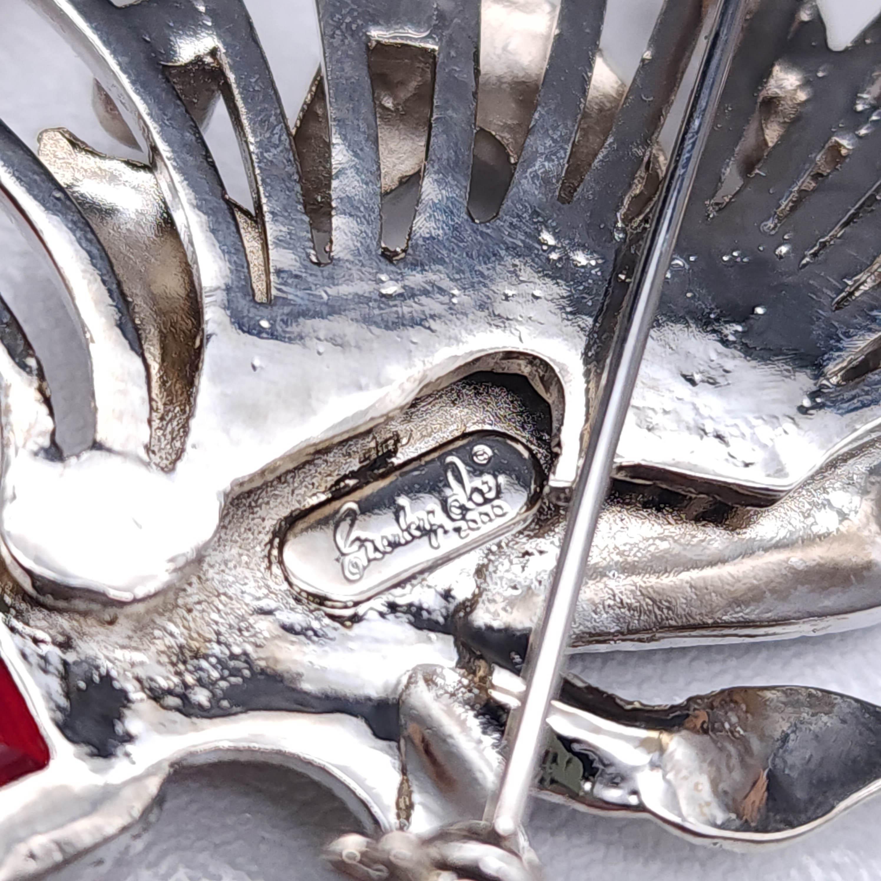 Vintage Eisenberg Ice Ruby and Clear Crystal Flower Bouquet Pin Brooch ...