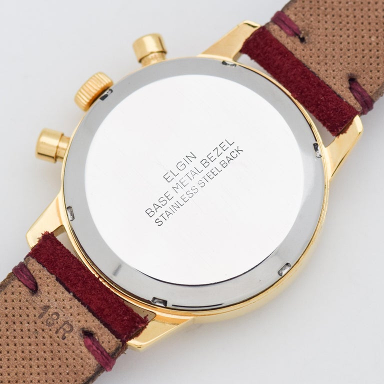 Vintage Elgin Chronograph Yellow Gold-Plated and Base Metal Watch ...