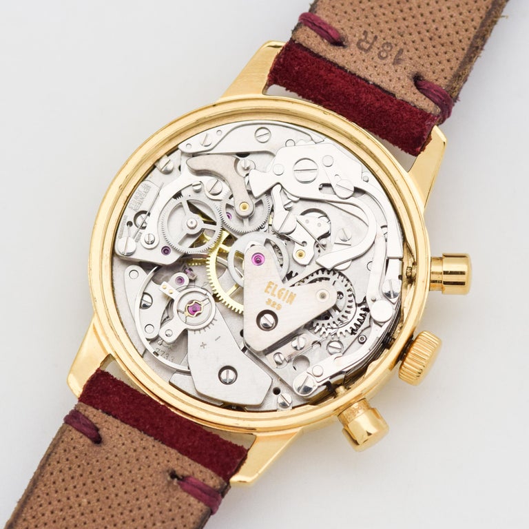 Vintage Elgin Chronograph Yellow Gold-Plated and Base Metal Watch ...