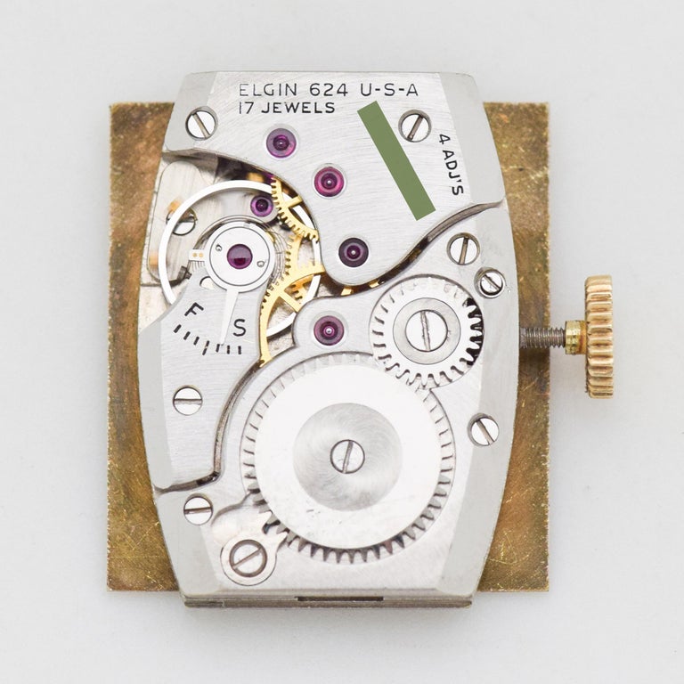 Vintage Elgin Deluxe Rectangular-Shaped Watch, 1948 For Sale at 1stDibs ...