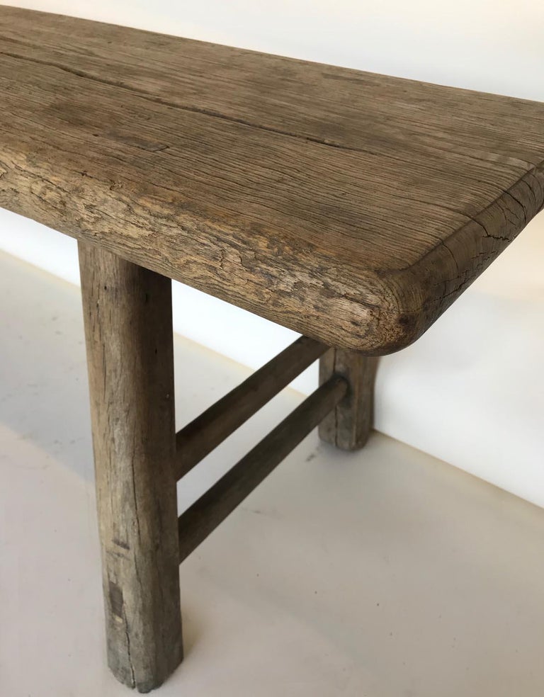 Vintage Elm Bench at 1stDibs