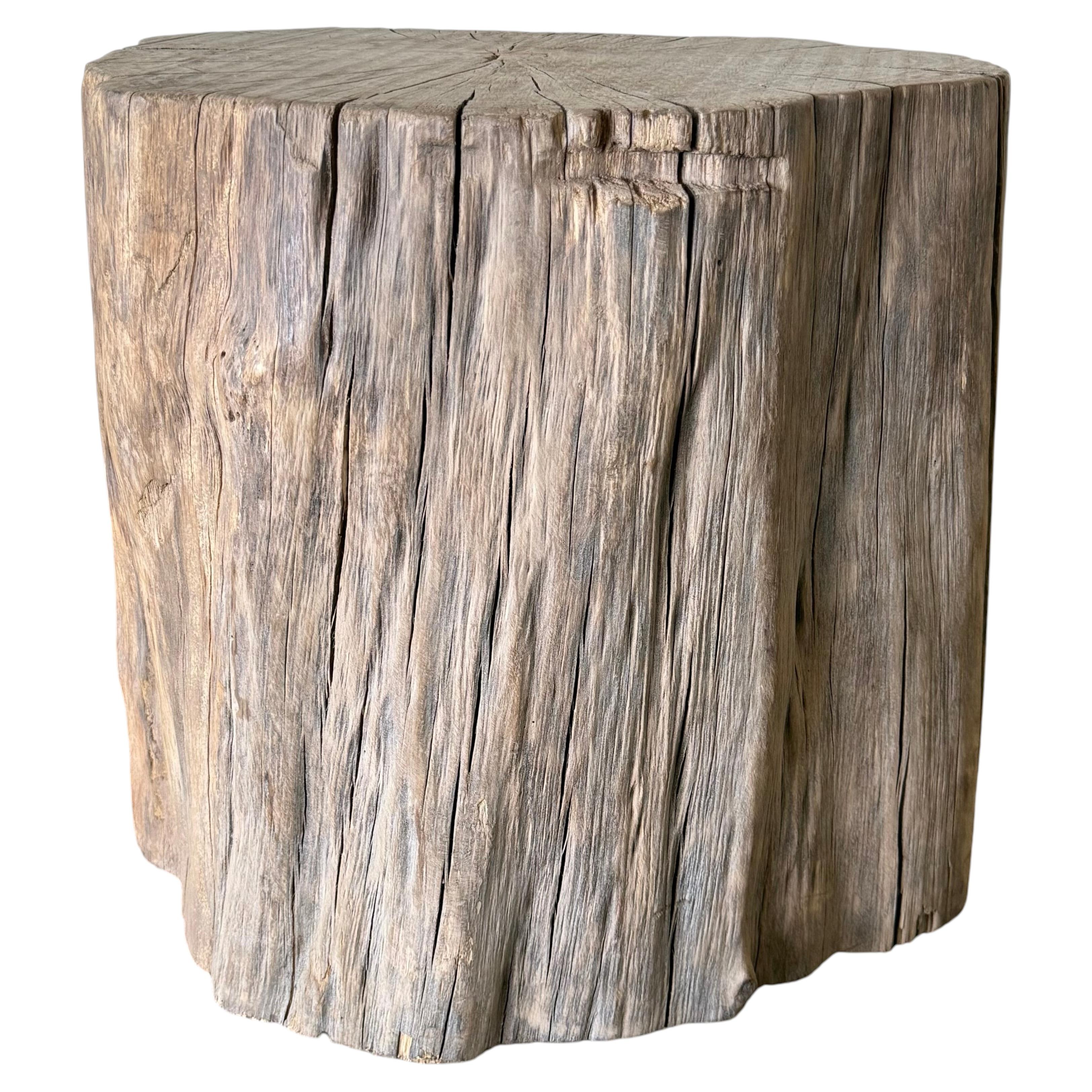 Reclaimed Walnut Side Table or Stump For Sale at 1stDibs