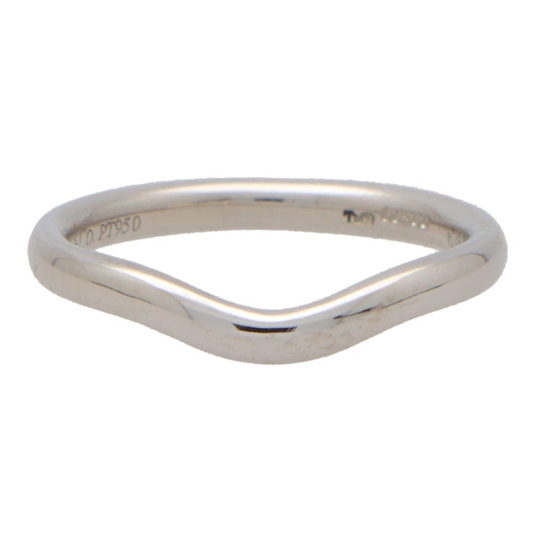 Vintage Elsa Peretti for Tiffany and Co. Fitted Band Ring in Platinum ...