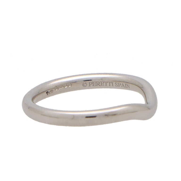 Vintage Elsa Peretti for Tiffany and Co. Fitted Band Ring in Platinum For Sale at 1stDibs