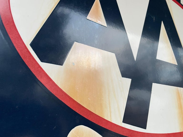 Vintage Emergency Service Porcelain Sign Oval Oil Gas Station Garage ...