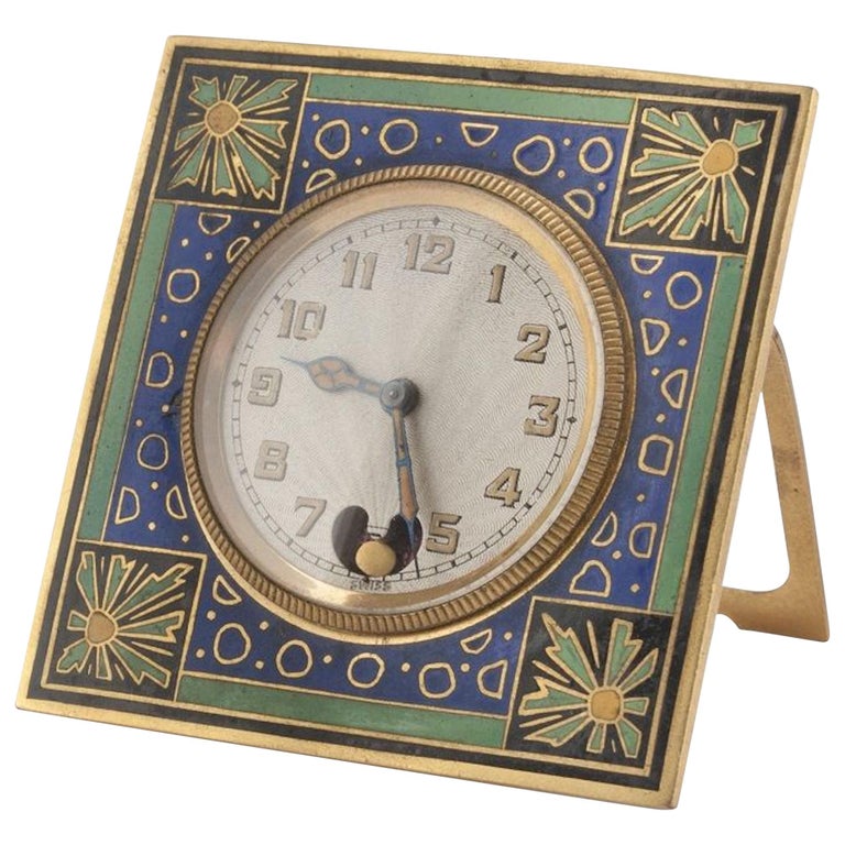 Vintage Enamel and Metal Clock, Russia, First Half of the 20th Century ...