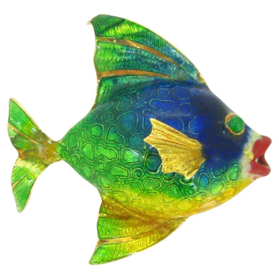 Retro Sheaf of Wheat Pin Brooch by Bettetini, 18kt Yellow Gold, France ...