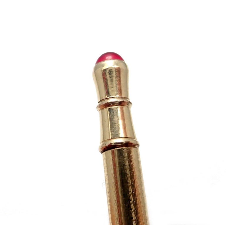 Vintage Enamel Solid Yellow Gold Doctors Partner Pen Pencil Thermometer ...