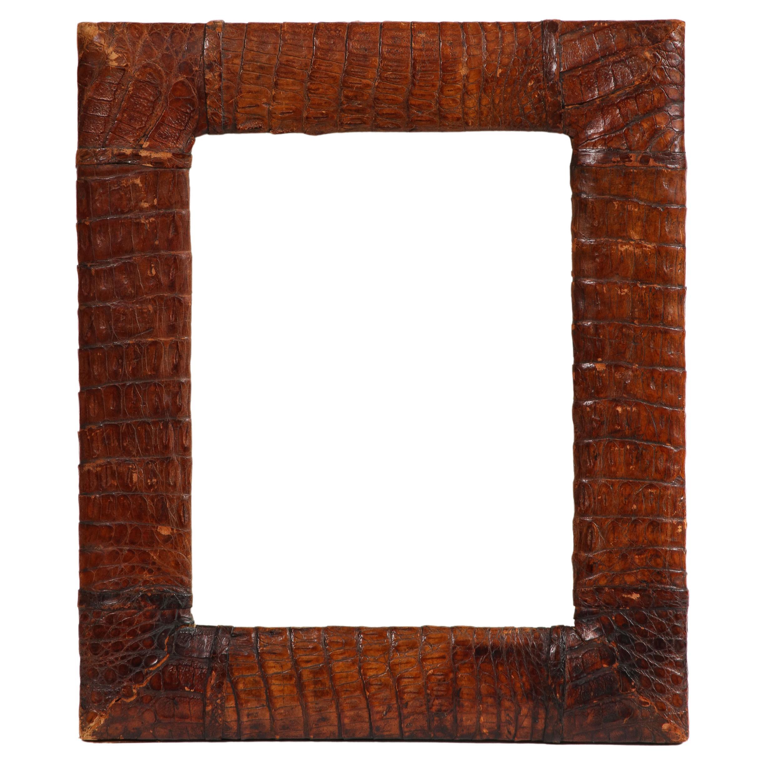 Antique English Alligator Picture Frame For Sale at 1stDibs