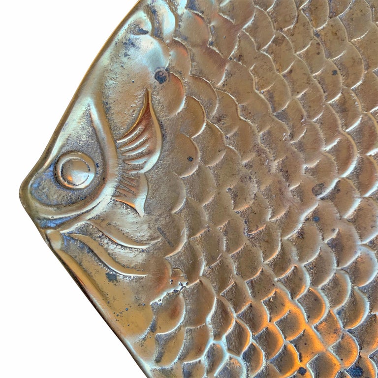 Vintage English Brass Fish Dish at 1stDibs