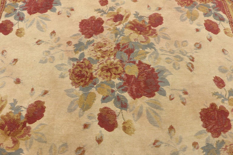 Vintage English Country Style Tapestry with Peony and Rose Bouquets ...