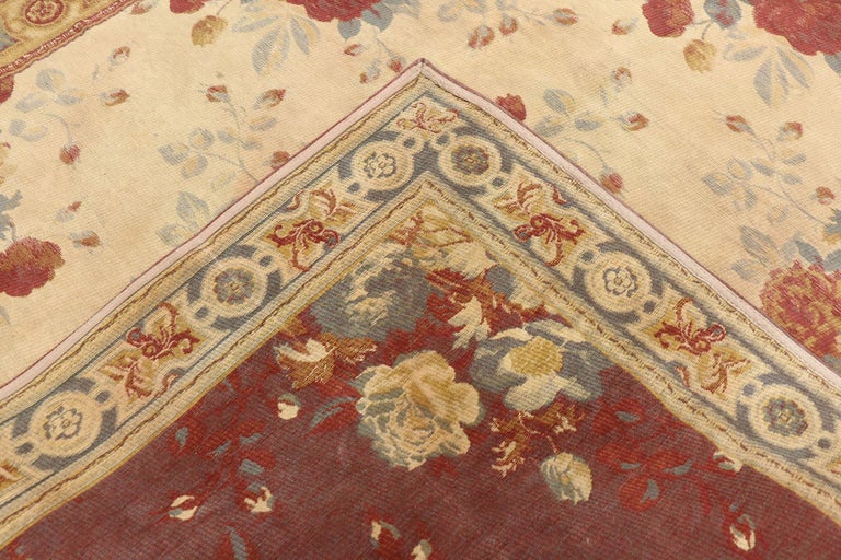 Vintage English Country Style Tapestry with Peony and Rose Bouquets ...