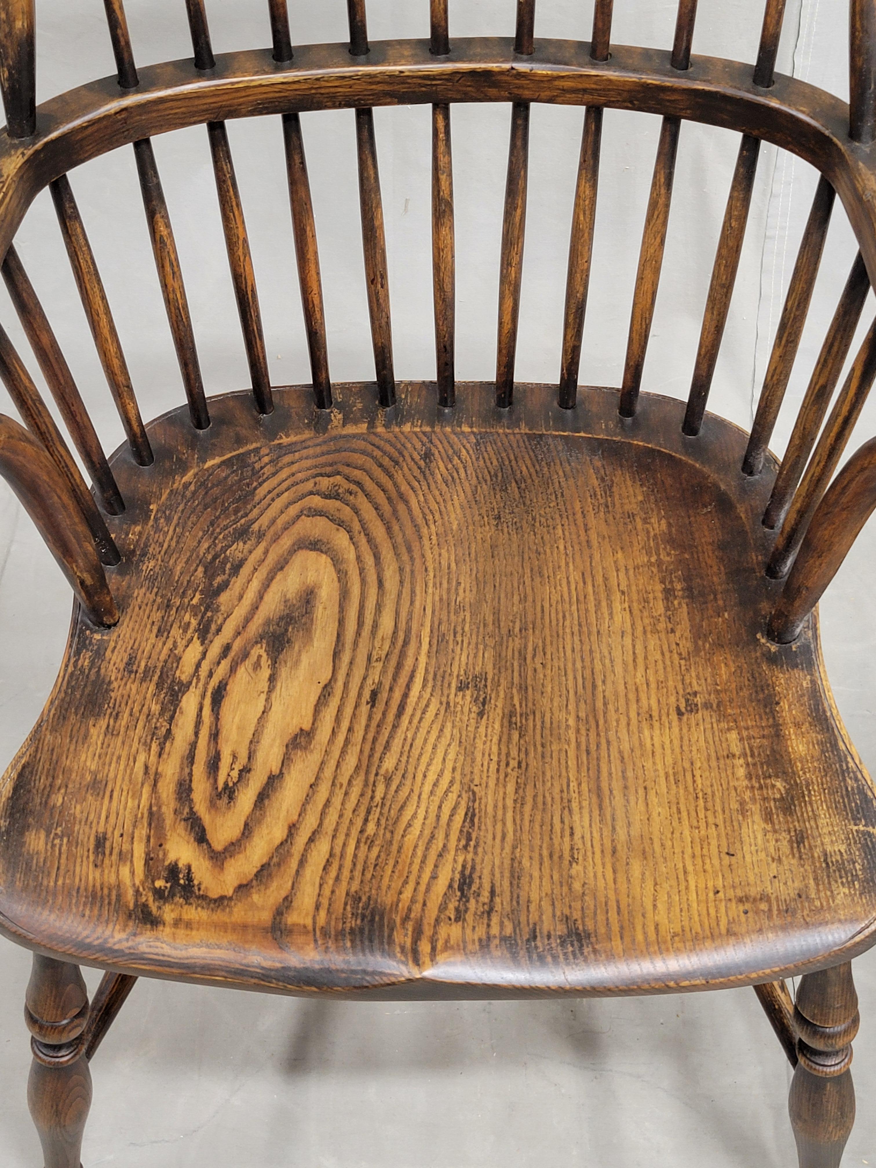 Vintage English Elm and Oak Windsor Chairs - a Pair at 1stDibs
